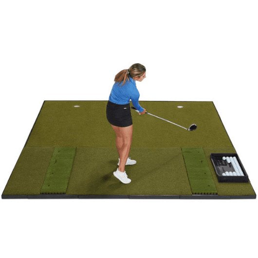 Fiberbuilt 10′ x 10′ Double Hitting Combo Golf Mat – Indoor Golf Shop